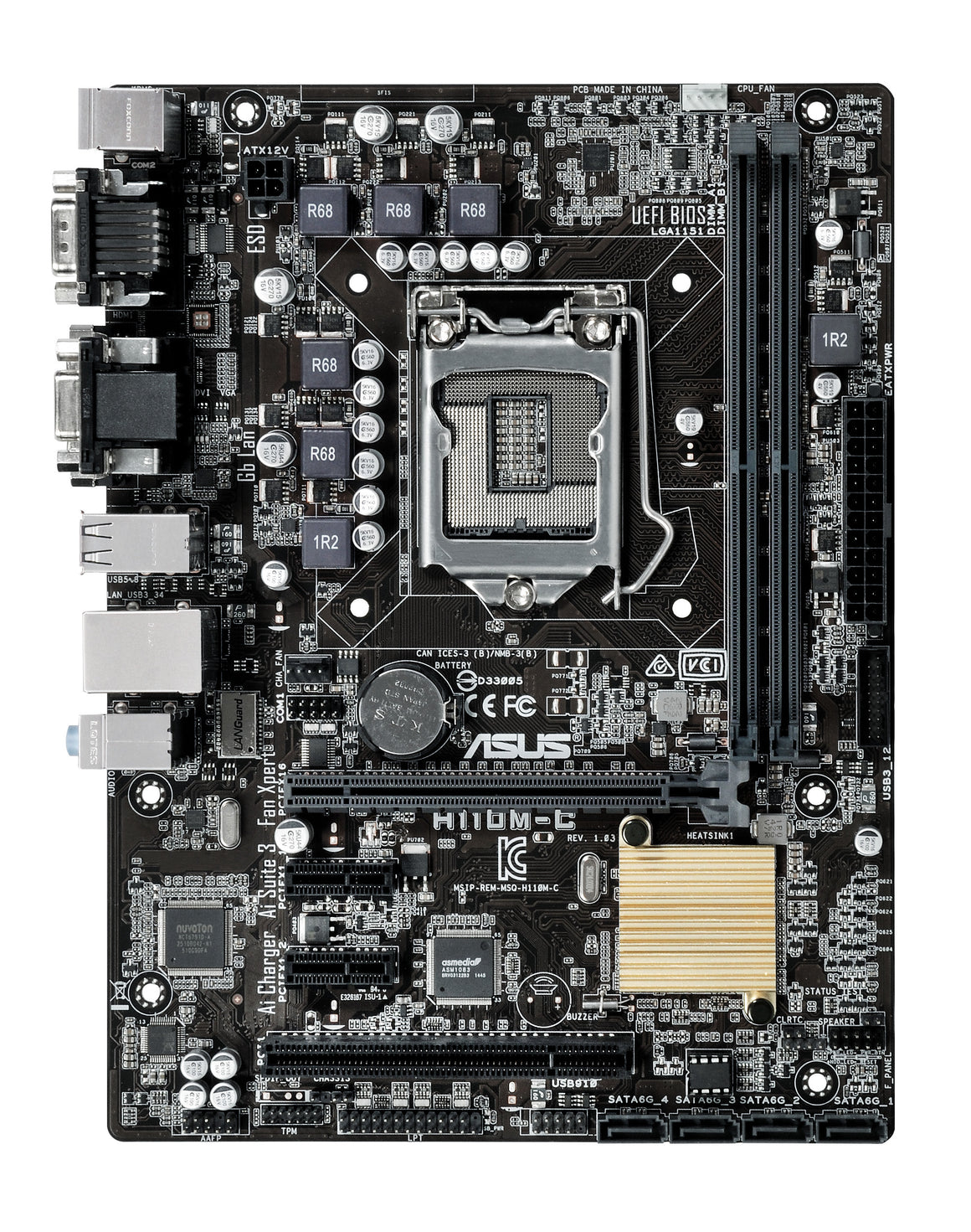 Asus B150M-A/M.2 Desktop Motherboard - Intel B150 Chipset - Socket H4 ...